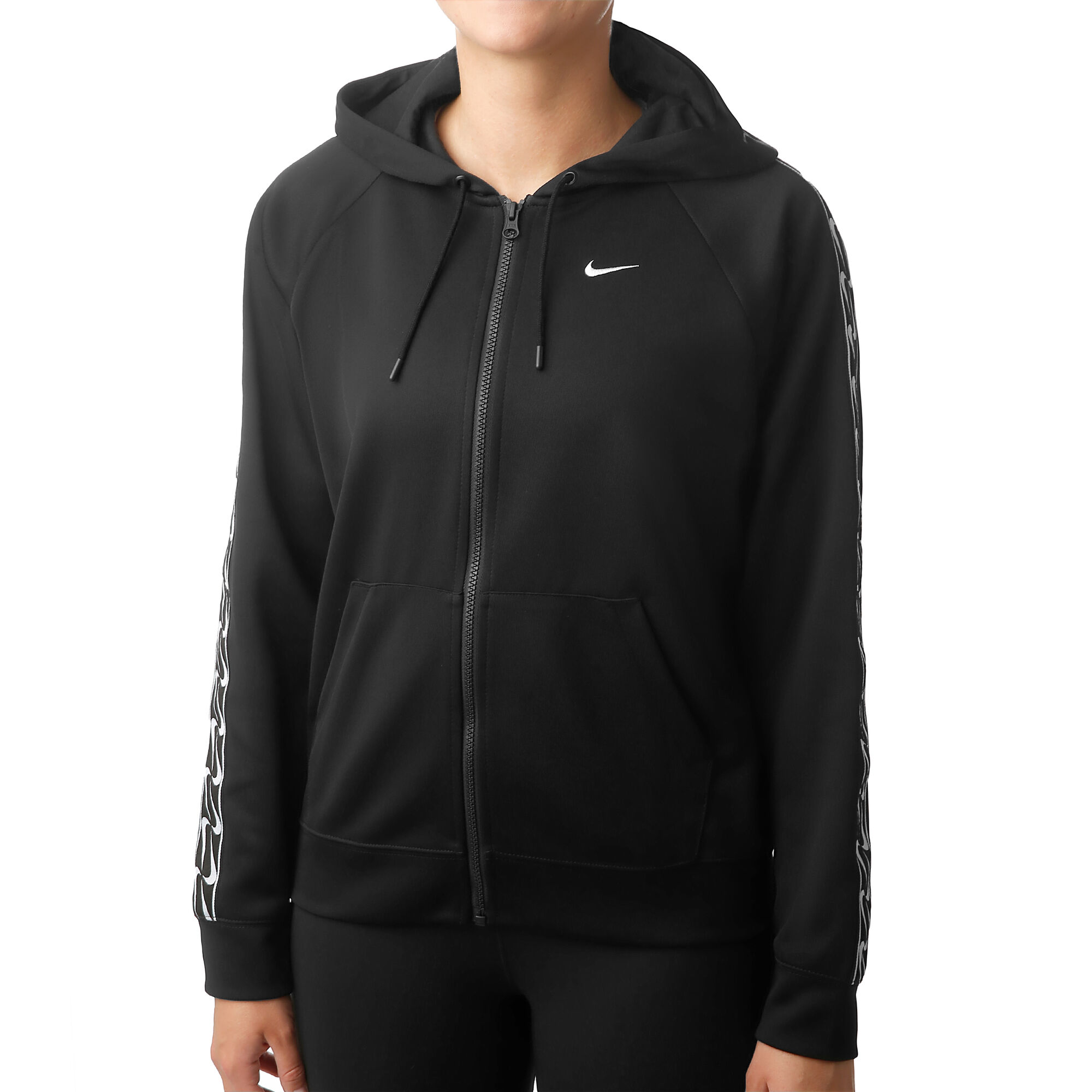 Nike Sportswear Logo Trainingsjacke Damen Schwarz Weiß Online Kaufen